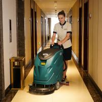 China Professional Walk Behind Floor Scrubber with 48L Water Tank Perfect for Hospitals for sale
