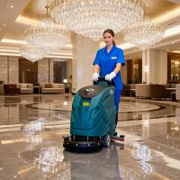 China High‑Performance Walk Behind Floor Scrubber 500W Motor, 2000㎡/h for Industrial Facilities for sale