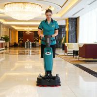 China Mini Floor Scrubber Machine with 24V 14Ah Battery, 80 Minutes Long Working Time for Small Commercial Areas for sale