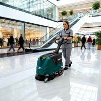 China Compact Walk Behind Floor Scrubber with One‑Key Operation Reduces Training Time for Commercial Cleaning for sale