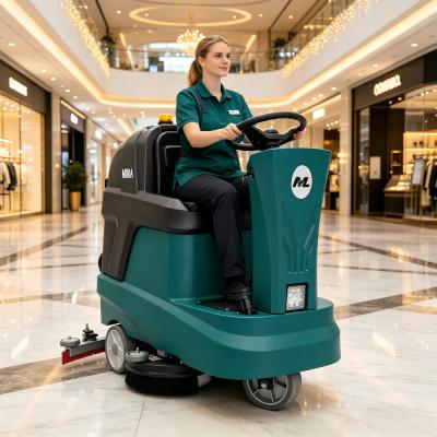China Compact Ride-on Floor Scrubber 1340×900×1260mm 4H Long Work Factory Direct Supply for sale