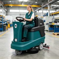 China Compact Ride-on Floor Scrubber 1340×900×1260mm 4H Long Work Factory Direct Supply for sale