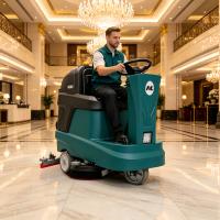 China Ride-on Floor Scrubber 4000㎡/h 900MM Squeegee 3H Working Time For Mall Hospital for sale