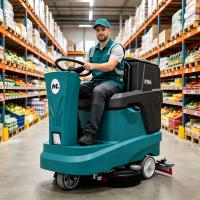 China Industrial Ride On Floor Scrubber F90A 900mm Squeegee Heavy Duty Floor Scrubbing Machine for Manufacturing Plant for sale