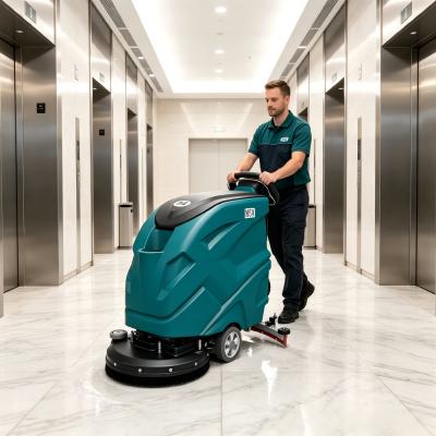 China Factory Supply Industrial Floor Scrubber Walk Behind Automatic Floor Cleaning Machine Support OEM for Global Distributors for sale