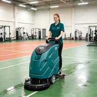 China Industrial Walk Behind Floor Scrubber Automatic Floor Washing Dryer Machine Commercial Cleaning Equipment for sale