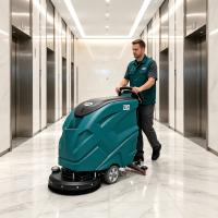 China Multi‑scene Walk‑Behind Industrial Commercial Floor Washer Scrubber Equipment for Mall School Community Property for sale