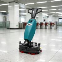 China Heavy‑Duty Mini Walk‑behind Floor Scrubber Machine, 6L Recovery Tank for Manufacturing Factories and Farm Operation Zones for sale