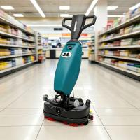 China Industrial‑Grade Mini Floor Scrubber Unit with 6L Wastewater Recovery Tank, Fit for Manufacturing Plants and Agricultural Farm Zones for sale