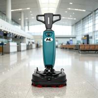 China Heavy‑Duty Compact Walk‑Behind Floor Scrubber Machine, 6L Recovery Tank for Production Facilities and Farm Workyard Cleaning for sale