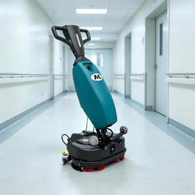 China Commercial mini floor scrubber battery double brush for hospital office hotel for sale