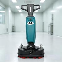 China Hand Push Double Disc Industrial Floor Cleaner | 560MM Squeegee, 24V 14Ah Battery for sale