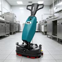 China Hand-Pushed Double Disc Floor Scrubber | 560MM Rubber Squeegee, 80min Runtime, 1-Year Warranty for sale