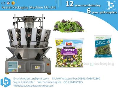 China Fresh Lettuce Packing Machine Automatic Salad Filling Machine 220V 50Hz for sale