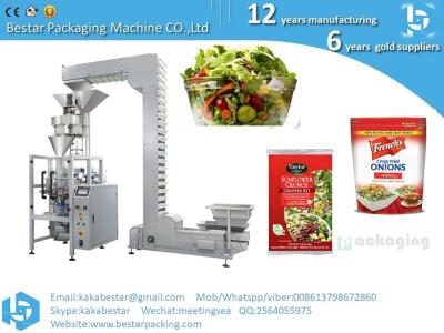 China Mixed Salad Season Packaging Machine 220V 50Hz Automatic Weighing Sealing for sale
