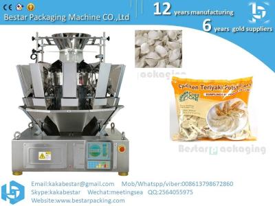 China Automatic Frozen Dumpling Packaging Machine 60 Bags per Minute Stainless Steel for sale