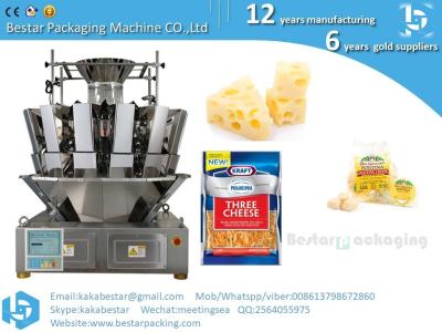 China Bestar Multihead Weigher VFFS Packaging Machine for Shredded Parmesan Cheese 14 Head for sale