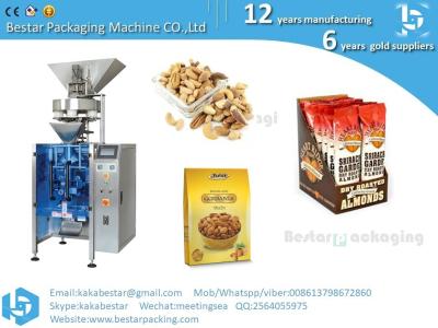 China Vertical Form Fill Seal Machine for Almond Cashew Pistachio Grain Packing 500g for sale