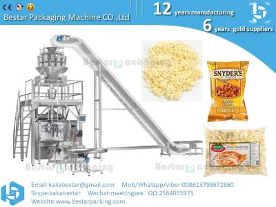 China Multi-head Scale Parmesan Cheese Packaging Machine Vffs Slice Cheese Packing 200g for sale
