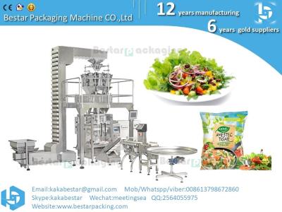 China Vacuum Vertical Packing Machine for Baby Leaf Lettuce Mixed Salad Greens 500kg Capacity for sale