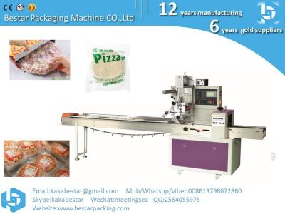 China Delicious low calorie crust pizza, toast, Chicago pizza multifunctional horizontal packaging machine for sale