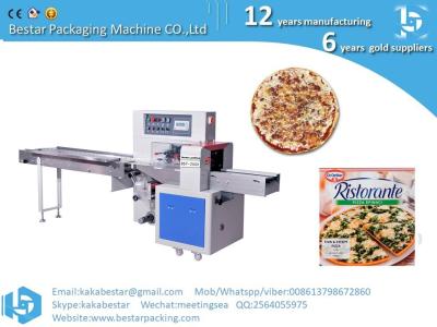 China Frozen handmade thick-soled pizza high speed automatic pillow type packing machine for sale