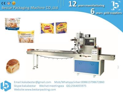 China Horizontal Straight Pillow Automatic Packing Machine for Bread and Butter 220V 50Hz for sale