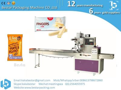 China Automatic plastic film mobile packaging for children's snacks Horizontal pillow packing machine for sale