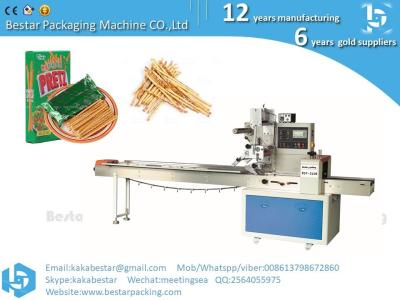 China Chocolate chip cookie finger Popsicle cheese Popsicle corn tomato horizontal straight pillow automatic packaging machine for sale