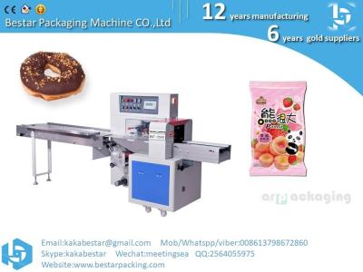 China High Speed Automatic Horizontal Pillow Packaging Machine for Strawberry Donuts Bread for sale