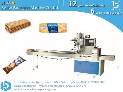 China Automatic Wafer Biscuit Packaging Machine for Ice Cream Industrial Packaging 220V for sale