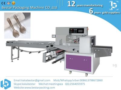 China High Speed Chopstick Ice Cream Scoop Tissue Paper Pillow Packing Machine 60 Packs Per Minute for sale