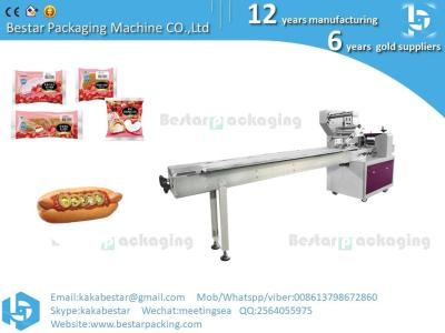 China Horizontal hot dog packing machine spring roll packing machine baguette sausage packing machine for sale