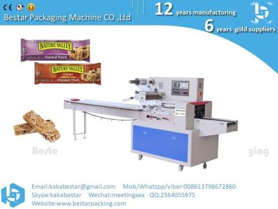 China Horizontal Manual Energy Bar Granola Bar Protein Bar Chocolate Packaging Machine for sale