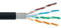 China CAT 5E 4PAIR DOUBLE-JACKET OUTDOOR U/UTP CABLE for sale