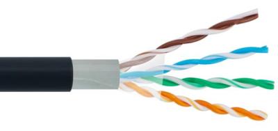 China CAT 5E 4PAIR DOUBLE-JACKET OUTDOOR U/UTP CABLE for sale