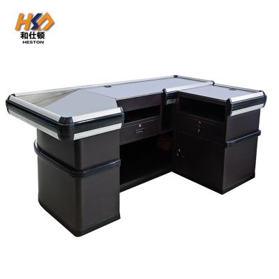 China Stainless Steel Supermarket Checkout Counter 850mm Height for sale