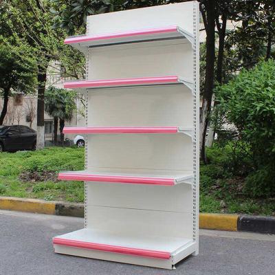 China Metal Q235 Steel Supermarket Display Shelves Powder Coated for sale