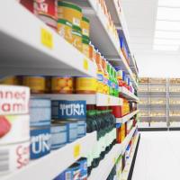 China Supermarket Groceries Metal Gondola Shelving Single Sided for sale