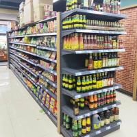 China Supermarket Groceries Metal Gondola Shelving Single Sided for sale