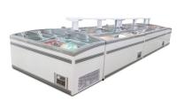 China Combine Commercial Supermarket Island Freezer With Top Sliding Door for sale