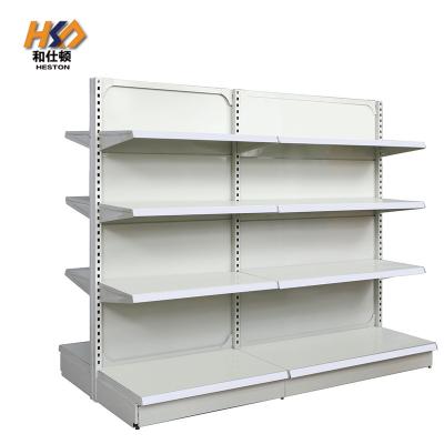 China Double Side Supermarket Shelf Rack 75kg Gondola 240CM Adjustable Metal Storage Shelves for sale