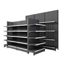 China 1350mm 4 Layer Industrial Metal Supermarket Shelf Rack For Storage 280KG 1.5mm Cold Rolled for sale