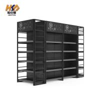 China Metal 4 Tier Gondola Supermarket Shelf Rack 30 X 60mm 1.65M Cold Rolled for sale