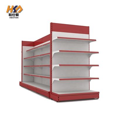 China Pegboard Back Panel Retail Store Rack Gondola Shelving Supermarket Shelf for sale
