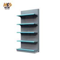 China Supermarket Shelves Rack Steel Black Shelf For Store Sets Gondola Shelving for sale