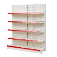 China 2.4m 7 Layer 1200MM Black Gondola Candy Rack Shelving Units For Supermarket 60kg for sale