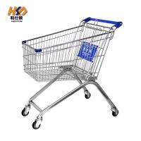 China Hand Push Supermarket Metal Trolley Shopping Carts Q235 Steel for sale