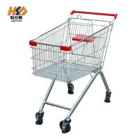China 100l Metal Trolley Shopping Carts Powder Coating For Supermarket for sale