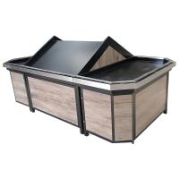 China Movable Wheel Vegetable Fruit Display For Supermarket for sale
